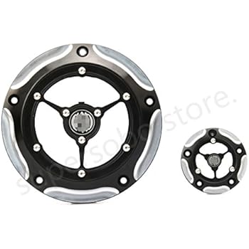 Amazon.com: Motorcycle Edge cut Derby Cover Harley softail timing cover ...