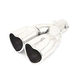 Amazon.com: uxcell Heart Shape Exhaust Muffler Tip 67 x 60mm Outlet ...