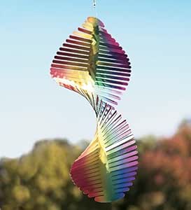 Amazon.com: Laser-Cut Steel Rainbow Spiral Wind Spinner Mobile : Patio ...