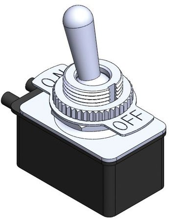 Industrial Electrical Necon N-70 Toggle Leaded Switch 15/32 thds. SPST ...