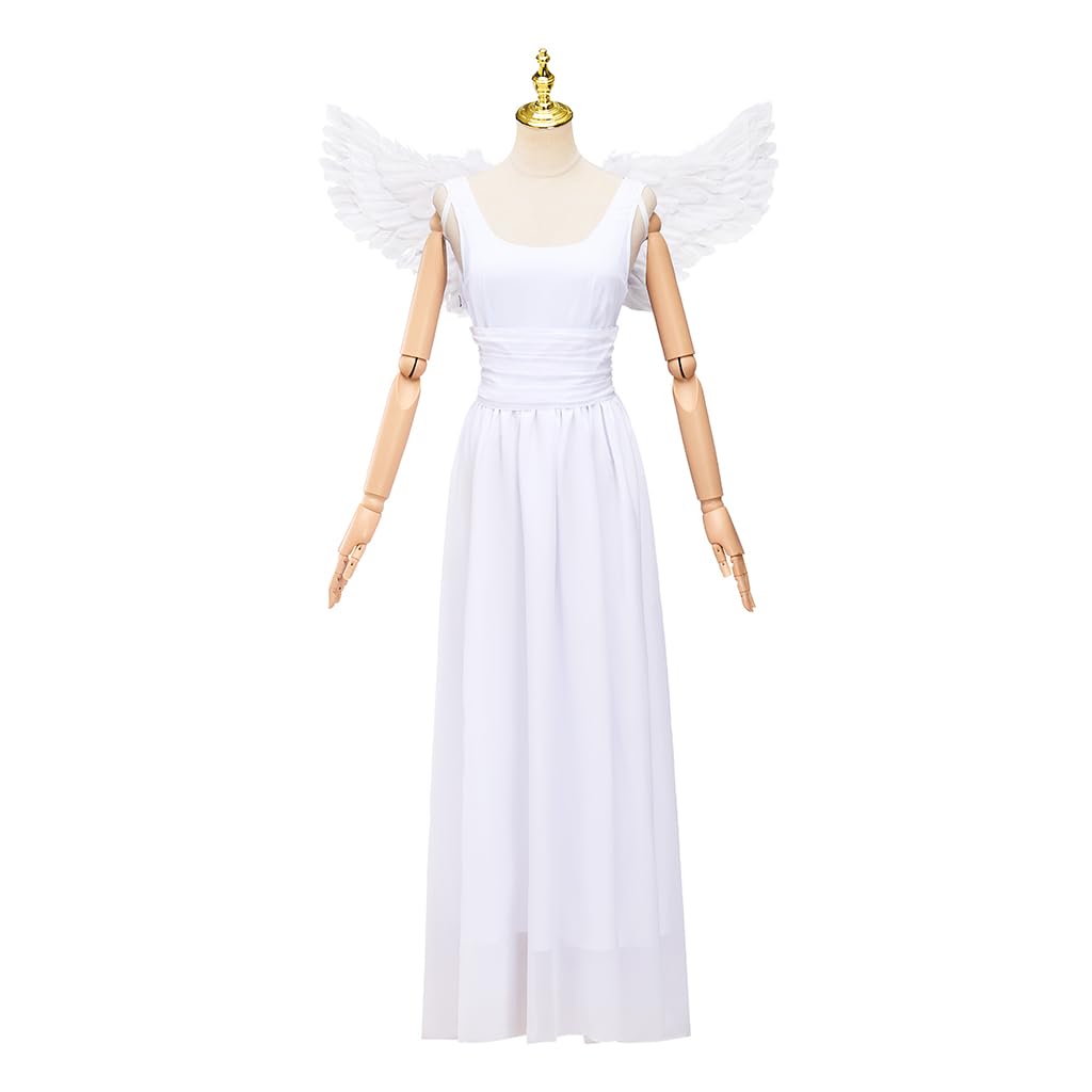 ZODICOS Romeo and Juliet Cosplay Costume Juliet Angel Wings Dress White ...