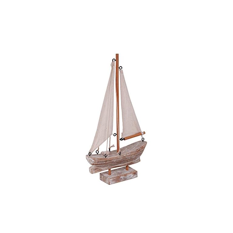 Wooden Sailboat Model Decoration, Mini Wood Sailing Boat Ship Model ...