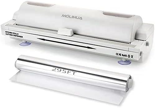 Reusable Aluminum Foil Dispenser with 12x 295' Roll of Professional ...