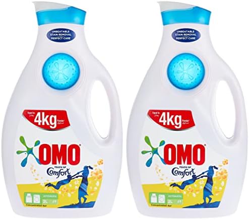 Omo Liquid Laundry Detergent With Touch Of Comfort, 2L (Pack Of 2 ...