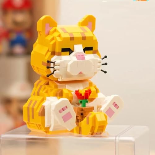 Pet Cute Orange Cat Building Sets, Micro Building Blocks Cats, Cute ...