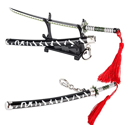 Batustou Mini Anime Sword Keychain Metal Weapon Model with Stand ...