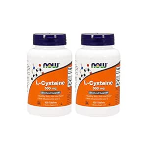 Amazon.com: NOW Foods L-Cysteine 500 mg, 100 Tablets (Pack of 2 ...