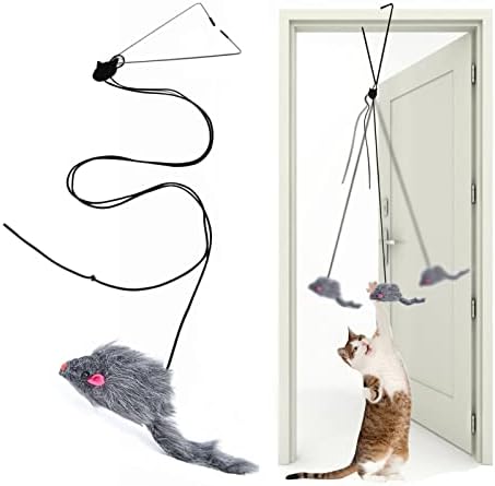 Kalimdor Interactive Cat Feather Toys,Retractable Teaser Toy ，Hanging ...