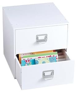 Amazon.com: Jetmax Simply Built Craft Storage: 2 Drawer Organizer Cube