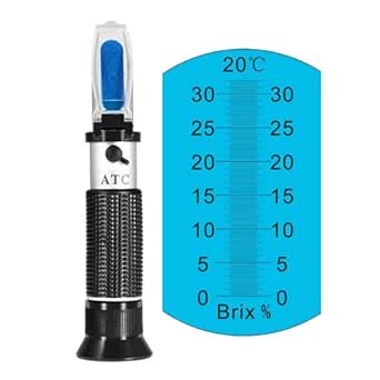 Analog/Optical Brix Refractometer with ATC Technology, Handheld Brix ...
