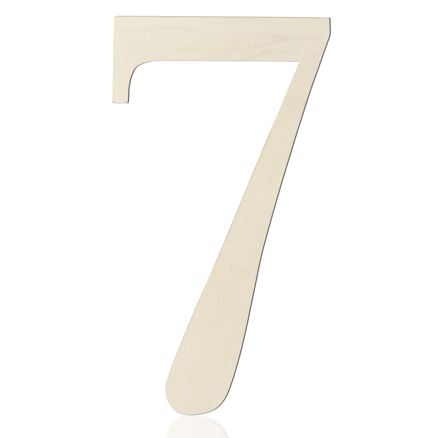 Large Wooden Numbers 12 Inch Paintable Wood Number 7 for Wall Decor, 1/ ...