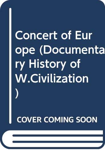 The Concert of Europe.: ALBRECHT-CARRIE, Rene, ed.: 9780333022948 ...
