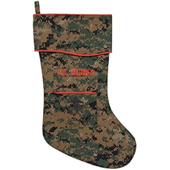 Amazon.com: U.S. Marines Christmas Stocking - Marpat Desert Fabric ...