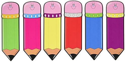 Carson Dellosa 54-Piece Colorful Pencil Bulletin Board Cutouts, Bright ...