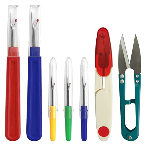 DEFUTAY 7 Pcs Seam Sewing Ripper Set, Thread Remover Kit with 2 ...