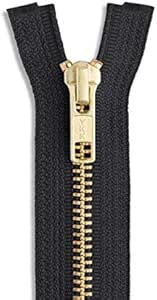 Amazon.com: 16 inch Metal Zipper Black 16” Gold Brass Metal Heavy Duty ...