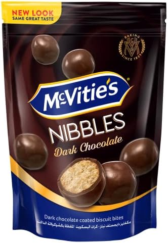 Mcvitie's Digestive Nibbles Dark Chocolate Coated Biscuit Balls, 110G ...