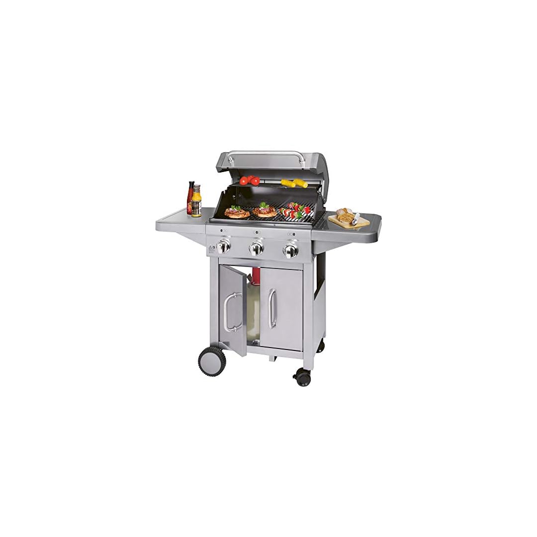 ProfiCook PC-GG 1179 Gasgrill, 3 Edelstahlbrenner, 3 Heizzonen für ...