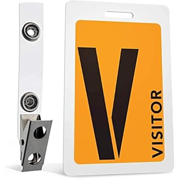 Amazon.com : 5 Pack - Heavy Duty Visitor Badges with Clips - Reusable ...