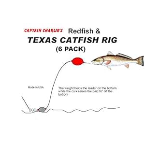 Amazon.com : Captain Charlie's Redfish and Texas Catfish Rig 6 Pack ...