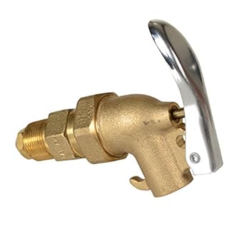 Vestil DFT-ADJ Brass Manual Drum Faucet with Spring-Loaded Handle: Drum ...