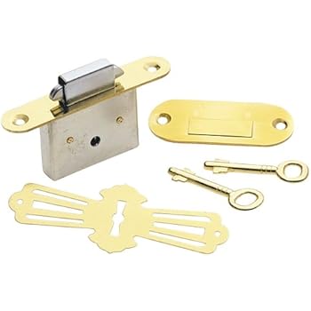 LRT-6 Brass Full Mortise Round ROLL TOP Desk Lock & Skeleton Keys ...
