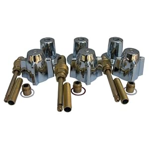 LASCO 01-9421 Central Brass Old Style Three Valve Tub and Shower Trim ...