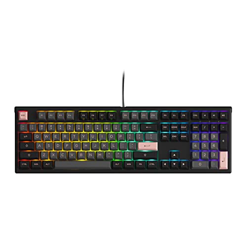 Akko x MonsGeek Mechanical Gaming Keyboard, MG108 Black&Pink Full Size ...