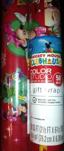 Buy Hallmark's Disney Mickey Mouse Clubhouse Christmas Gift Wrap 50 Sq ...