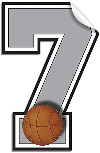 Amazon.com: Wall Number 7 Basketball Jersey Numbers Varsity Uniform ...