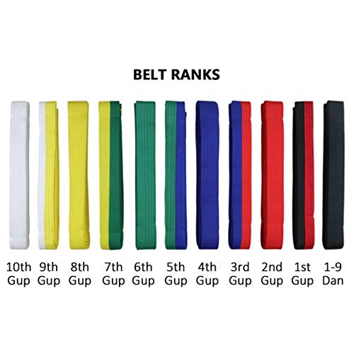 Taekwondo Colored Ranking Belts Cotton Martial Arts Judo Karate TKD ...