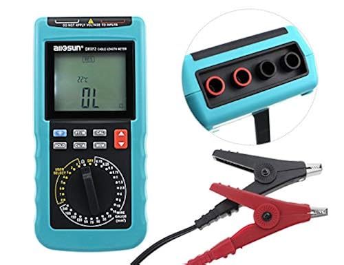 ALLOSUN Digital Cable Length Multimeter Wire Gauge Phone LAN Network ...