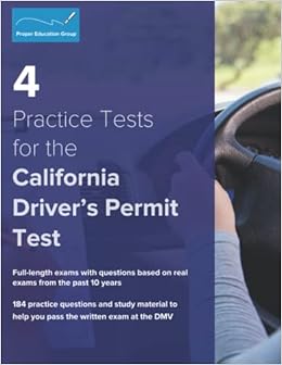 4 Practice Tests for the California Driver's Permit Test: 184 Practice ...