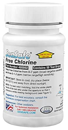 SenSafe 480002 Free Chlorine Water Check Strips : Amazon.ca: Industrial ...