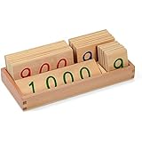 Amazon.com: Montessori Large Wooden Number Cards with Box (1-9000 ...
