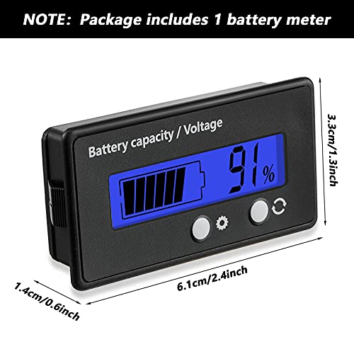 Light Meter DC 0-300V 200A Battery Monitor Coulombmeter STN LCD Display ...