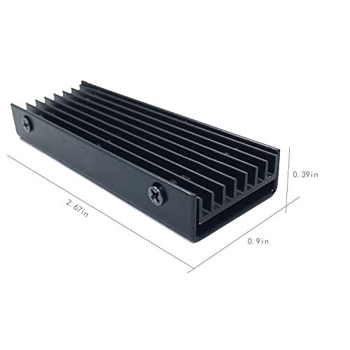 PCIe NVMe M.2 SSD Heatsinks Cooler with Thermal Pad (Black ...