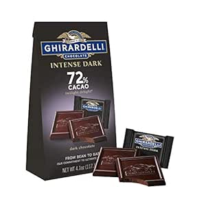 Amazon.com : Intense Dark Chocolate Squares 72% Cacao Individually ...