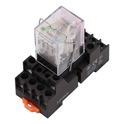 Electromagnetic Power Relay, 14-Pin 5 AMP 220V AC Relay Coil with ...
