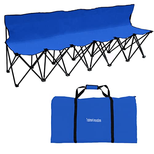 Trademark Innovations Portable 6-Seater Folding Team Sports Sideline ...