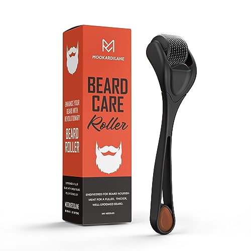 Beard Roller Black 540 Stainless Steel Microneedling Derma Roller by ...