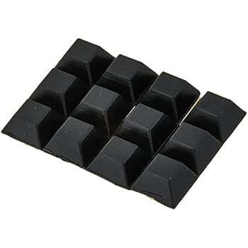 uxcell Square Self Adhesive Rubber Pads for Furniture12mmx12mmx6mm 12 ...