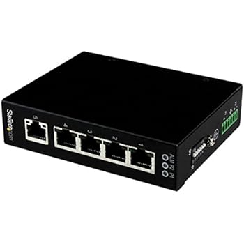 Amazon.com: StarTech.com 5-Port Unmanaged Industrial Gigabit Ethernet Switch - DIN Rail/Wall ...