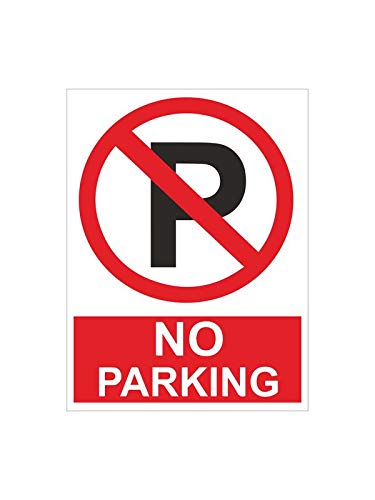 999Store no Parking Sticker Sign Board Red 20X15 Cms - Car And Bike Care