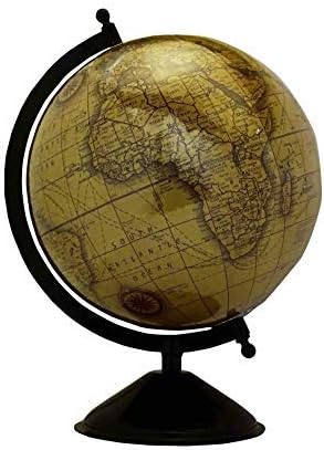 Amazon.com: 12.5" Unique Antiique Look Brown Rotating Desktop Globe ...