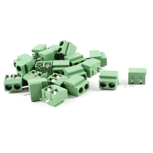 uxcell 20Pcs 2 Pole 5mm Pitch PCB Mount Screw Terminal Block - Want It All