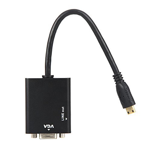 Microware Mini HDMI Male to VGA Female Cable Video Converter Adapter HD ...