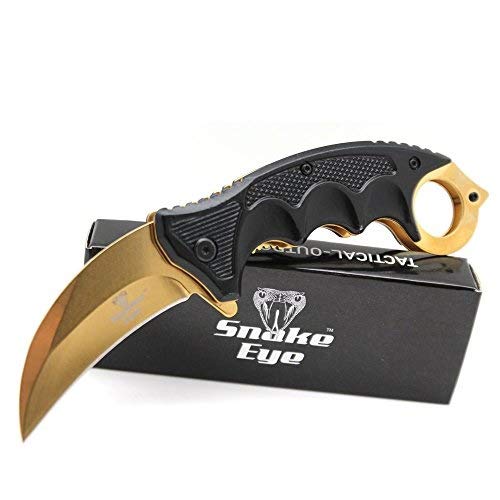 Snake Eye Tactical Heavy Duty Blade Karambit Folding Pocket Knife ...