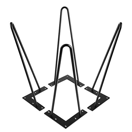 Nisorpa 28 inch Hairpin Table Legs Heavy Duty 2 Pins Furniture Legs ...
