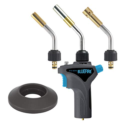 BLUEFIRE Metal Handle Interchangeable Tube Gas Welding Torch Kit,3 ...